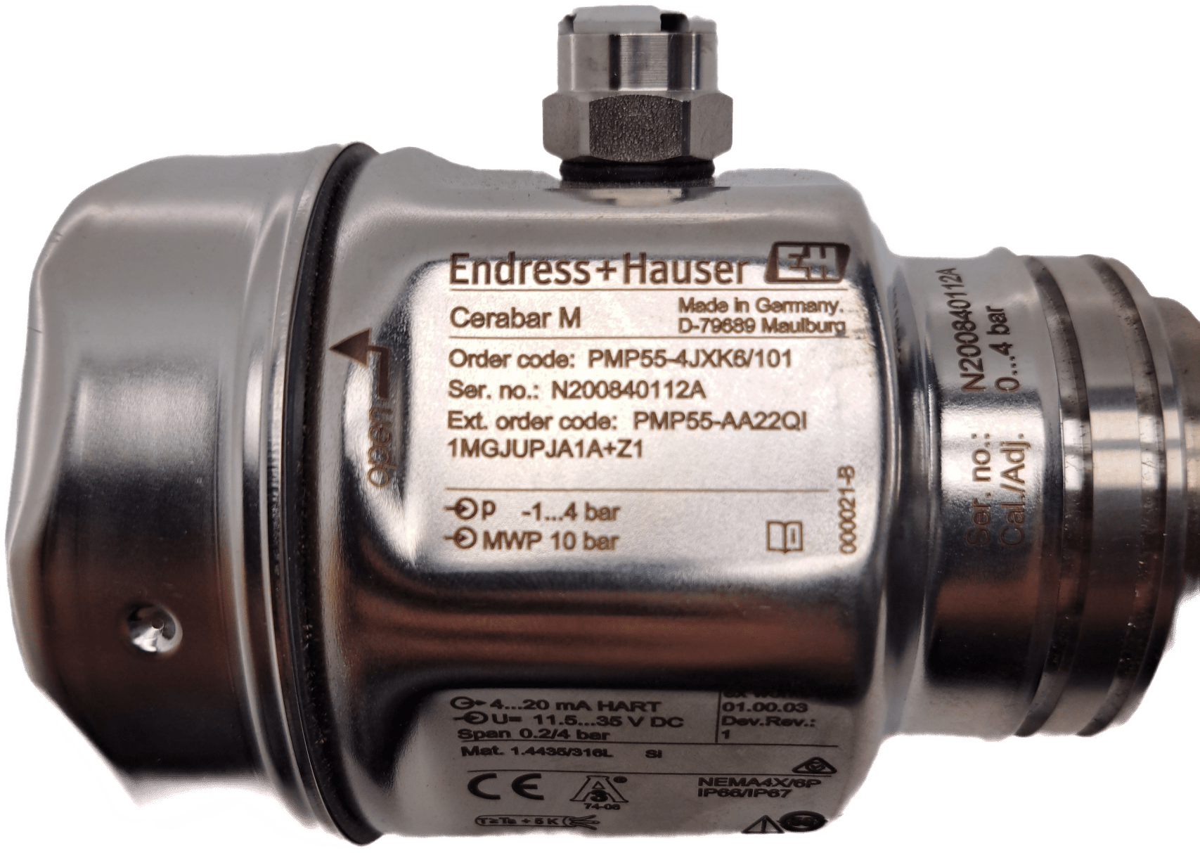 Endress & Hauser Cerabar M PMP55-4JXK5/101 - KLEMA Maschinenhandel