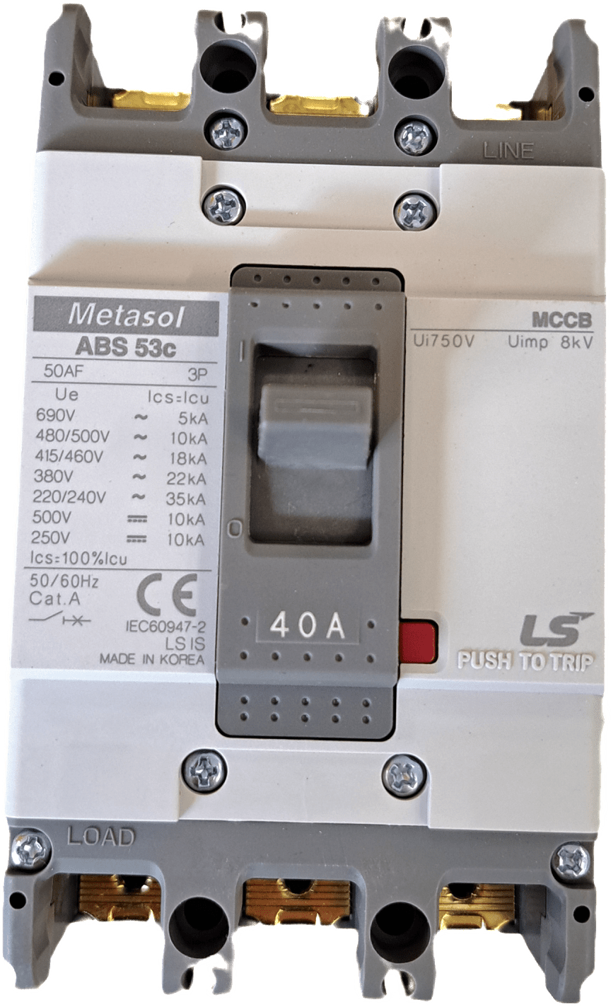 Metasol ABS 53C Kompaktleistungsschalter – Klenk Maschinenhandel