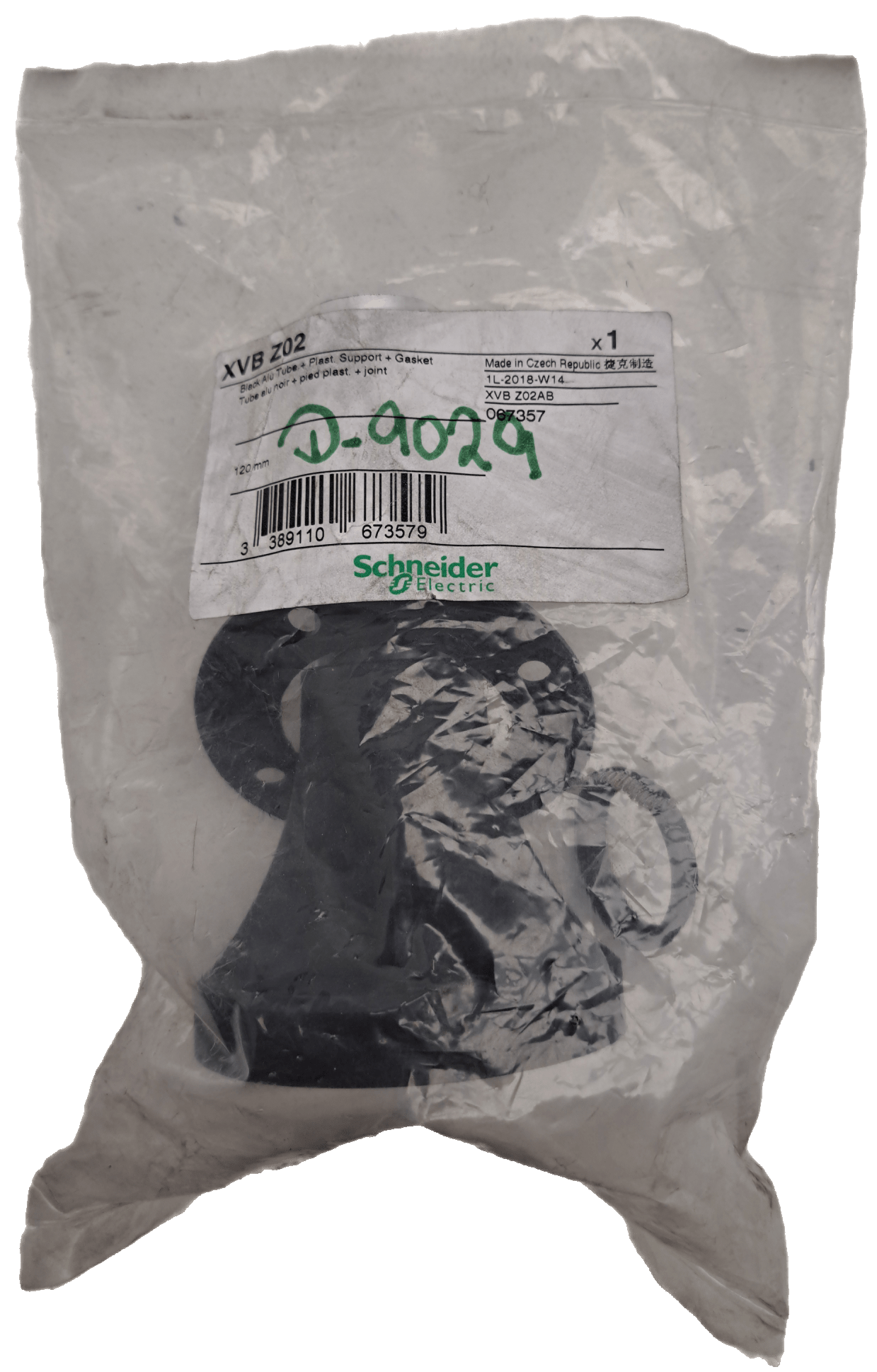 Schneider Elektric Stützrohr+Halterung L=80mm, schwarzes Aluminium ...