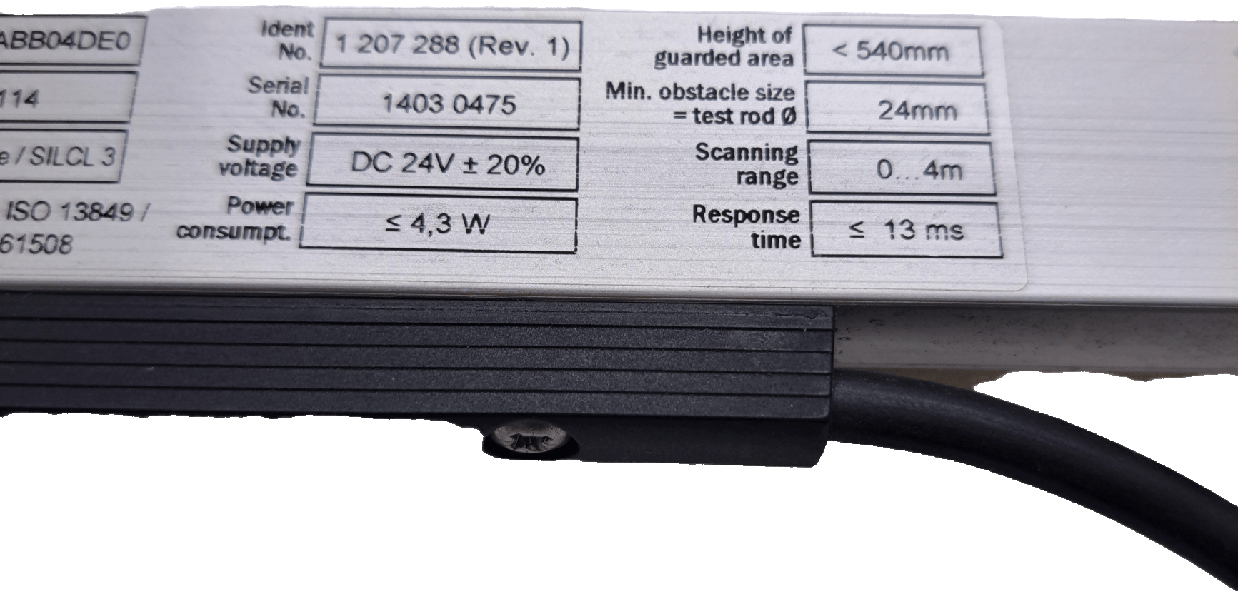 Sick safety light curtains: miniTwin C4MT-05424ABB04DE0 - KLEMA ...